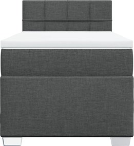 Box spring postel s matrací tmavě šedá 80 x 200 cm textil 3285716