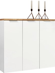 XXXLutz BOTNÍK, bílá, barvy dubu, 120/115/34 cm Xora - Botníky - 001027000401