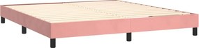 Box spring postel s matrací růžová 180x200 cm samet 3141502