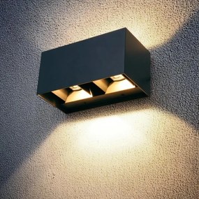 Brilagi - LED Venkovní nástěnné svítidlo DOUBLE CUBE LED/12W/230V antracit IP65