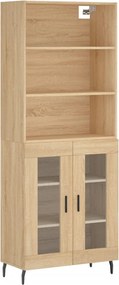 Skříň highboard dub sonoma 69,5 x 34 x 180 cm kompozitní dřevo 3189336