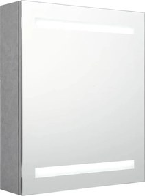 LED koupelnová skříňka se zrcadlem betonově šedá 50x14x60 cm 326479