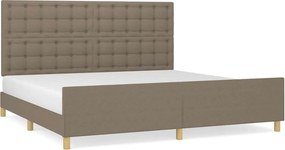 Rám postele bez matrace taupe 200 x 200 cm textil 3125409