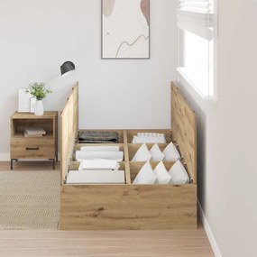 Rám postele s úložným prostorem Artisanový dub 100 x 200 cm 3335356