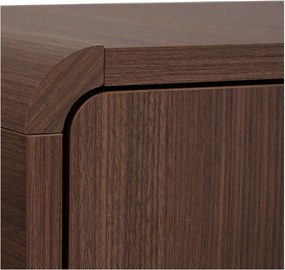 TV stolek v dekoru ořechu v tmavě přírodní barvě 180x52x34 cm Mirel – Nordure