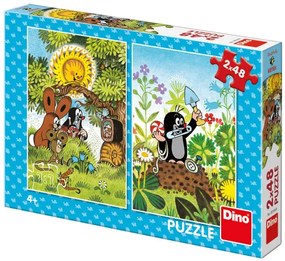 Dino Toys Puzzle Krtek., 2x48 dílků