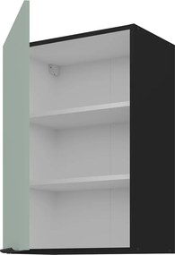 ARIA sc | horní skříňka 50 G-72 1F policová | 50 cm | ANTI FINGERPRINT povrch | černá/aquamarine