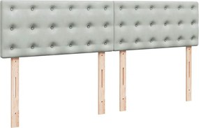 Box spring postel s matrací světle šedá 200x200 cm samet 3287842