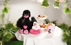 NICI plyš Love Černá labuť 50cm / GREEN kolekce / od 0 měsíců