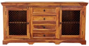 Indický nábytek - Komoda 180x90x45 Jali z indického masivu palisandr Světle medová