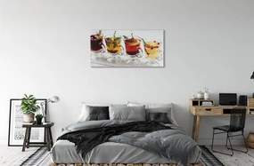 Obrazy na plátně Zimní ovocný čaj byliny 125x50 cm