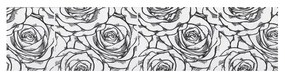 Bordura papírová Růže černá - šířka 5cm x délka 5m