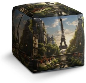 Sablio Taburet Cube Paříž Eifellova věž Art: 40x40x40 cm