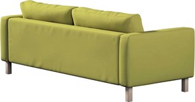 Potah na pohovku IKEA Karlstad, 3-místná, rozkládací barva zelená látka lesklé, sametová
