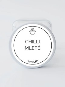 Samolepka na kořenky CHILLI MLETÉ bílá 5 cm základní písmo