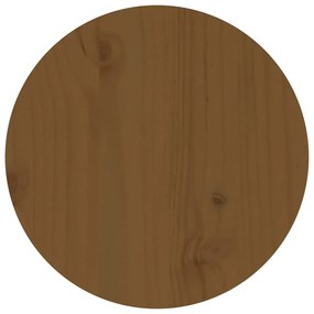 Konferenční stolek medově hnědý Ø 35 x 35 cm masivní borovice - Default Title
