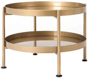 OnaDnes -20% Nordic Design Zlatý kovový konferenční stolek Nollan 60 cm