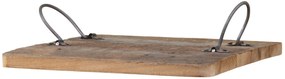 Dekorační dřevěný podnos s uchy Grimaud Unit - 30*30*2 cm