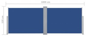 Zatahovací boční markýza 120x1000 cm Dekorhome Krémová