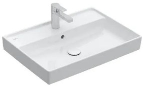 Villeroy & Boch Collaro - Umyvadlo 650x470 mm, s přepadem, otvor pro baterii, CeramicPlus, alpská bílá 4A3365R1