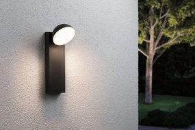 P 94738 LED venkovní nástěnné svítidlo Puka IP44 kruhové 110x125mm 3000K 8,5W 230V antracit hliník - PAULMANN