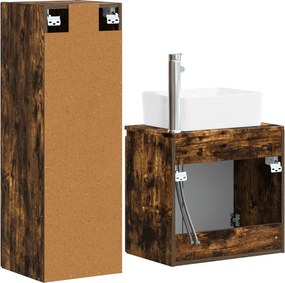Sada koupelnového nábytku 2 ks Kouřový dub 33 x 34,5 x 100 cm 3406128