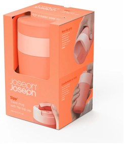 Oranžový cestovní hrnek 340 ml Sipp – Joseph Joseph