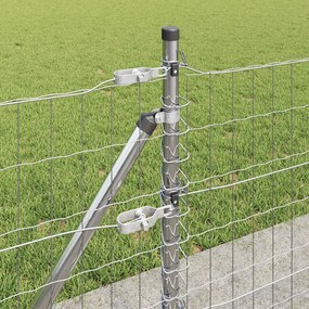 Zahradní euro plot s betonovým základem 10 x 0,4 m Stříbrná 3350997