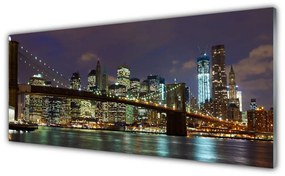 akrylový obraz Město Most Architektura 125x50 cm