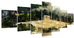 Obraz - Chrám Dia, Athény, Řecko (210x100 cm)