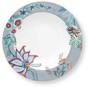 Pip Studio Flower Festival hluboký talíř Ø21,5cm, modrý (hluboký talíř)
