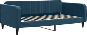 Válenda s přistýlkou a zásuvkami modrá 100 x 200 cm samet 3197141