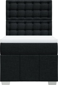 Box spring postel s matrací černá 100 x 200 cm textil 3293895