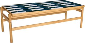Černobílý/v přírodní barvě konferenční stolek v dekoru dubu 61x132 cm Motif – Hübsch