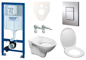 Cenově zvýhodněný závěsný WC set Grohe do lehkých stěn / předstěnová montáž+ WC S-Line S-line Pro 38528SET-KD