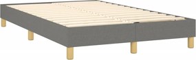 Box spring postel s matrací a LED tmavě šedá 120x190 cm textil 3270075