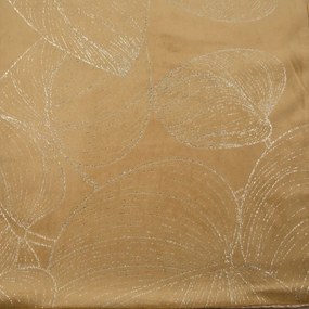 Sametový středový ubrus s lesklým potiskem medově zbarvených listů Šířka: 35 cm | Délka: 180 cm
