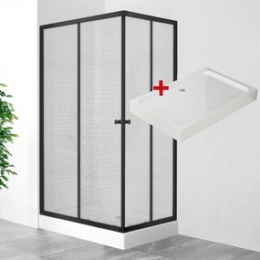 POINT BLACK LOR 100x80 Grape Obdélníkový sprchový kout s akrylátovou vaničkou