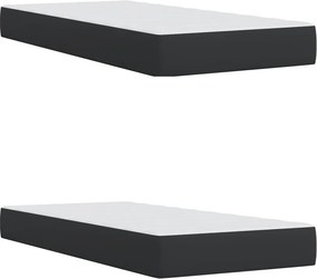 Box spring postel s matrací černá 200x200 cm umělá kůže 3290736