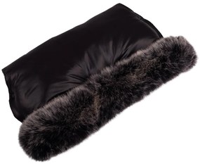 Inf Rukávník na kočárek FLUFFY – hřejivý, nepromokavý a větruodolný - černá