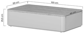Konferenční stolek Elivo 100 cm - kašmírová / dub olejovaný