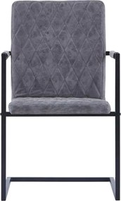vidaXL Konzolové jídelní židle 6 ks umělá kůže [278637] Barva: Tmavě šedá