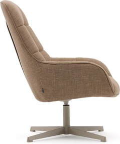 Hnědé otočné křeslo Jaspe – Kave Home