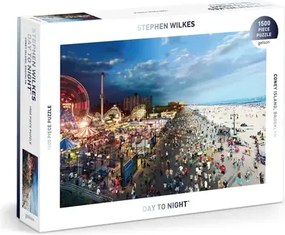 GALISON Puzzle Coney Island ve dne v noci / 1500 dílků