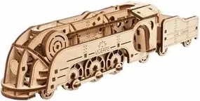 Ugears 3D dřevěná mechanická stavebnice MINI Lokomotiva / od 14 let /