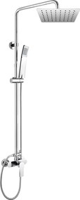 Mereo Mereo, Nástěnná sprchová baterie Dita 150mm se sprch.soupravou,ruční a talíř.sprchou slim 200x200mm, CBE60104SDD