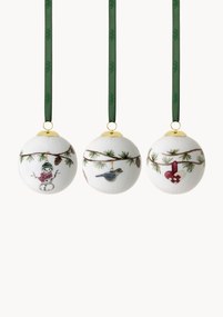 Sada vánočních ozdob z porcelánu Hammershøi, 3 díly