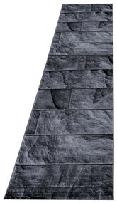 Ayyildiz Kusový koberec PARMA 9250, Černá Rozměr koberce: 80 x 300 cm