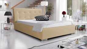 Eka Čalouněná postel Star - Eko-kůže 90x200 cm Barva látky Eko-kůže: Bílá (17), Úložný prostor: Bez úložného prostoru