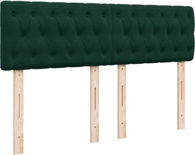 Box spring postel s matrací tmavě zelená 160x200 cm samet 3287791